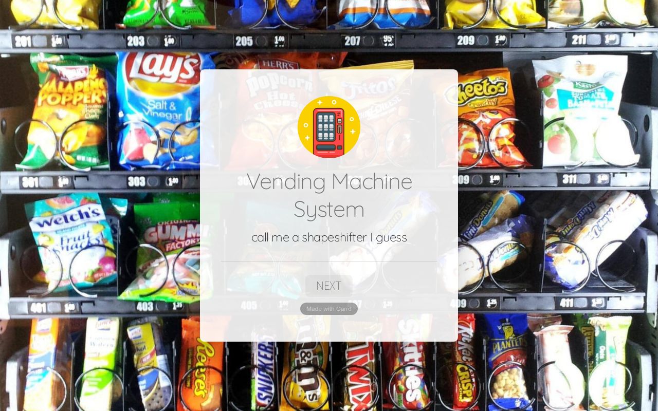 Vending Machine System